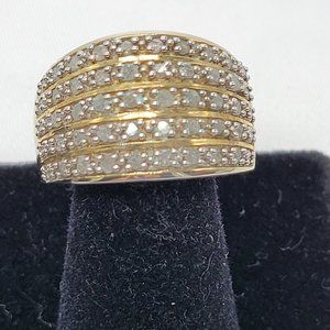 Jtv/Hsn | Jewelry | Nwot Gold Diamond Ring | Poshmark